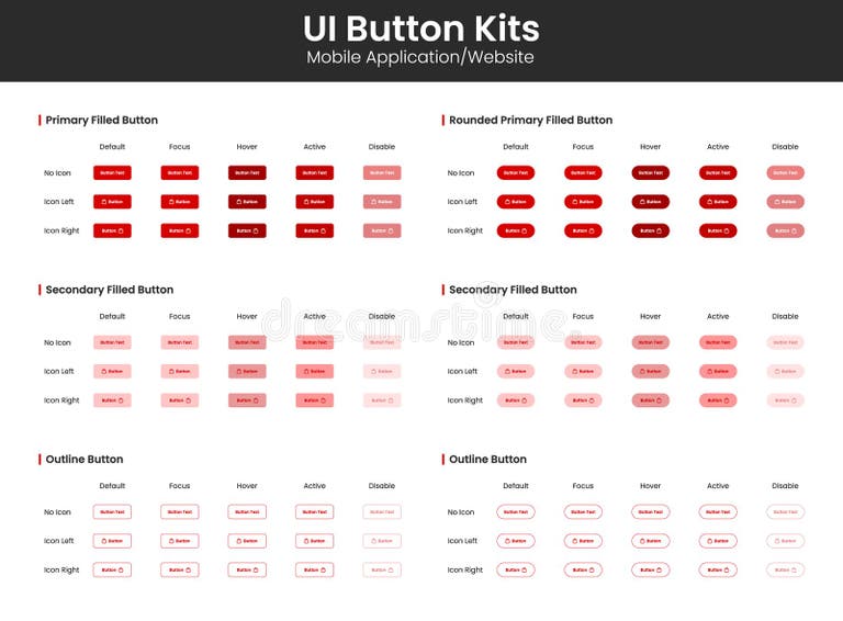 Vector Ui Elements Kit For Website Template And Mobile Application
