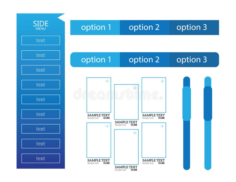 Vector UI elements set stock vector. Illustration of navigation - 63884747