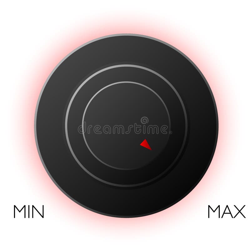 Vector UI Volume Control Button Stock Vector - Illustration of digital ...