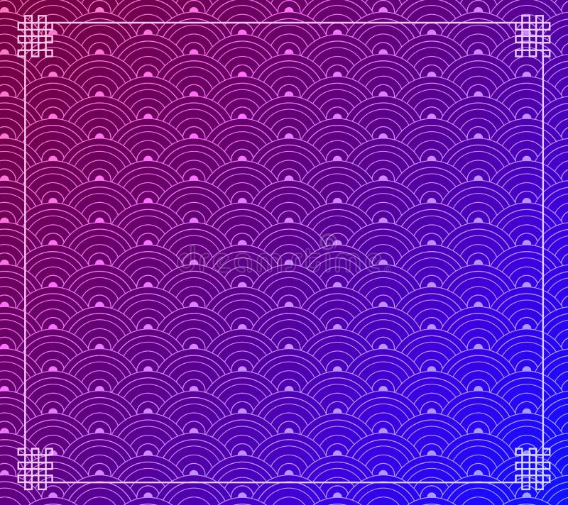 Vector Ultraviolet Oriental Background, Traditional Frame with an ...