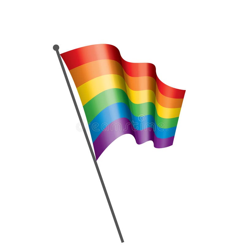 Vector Una Bandera Del Arco Iris Ilustración Del Vector Ilustración