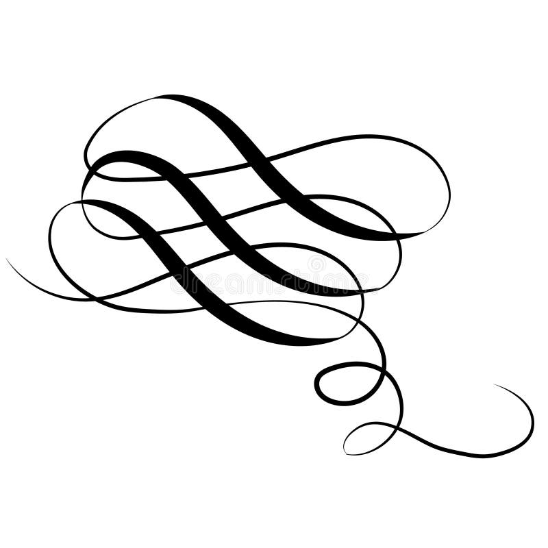 Vector Underline Stroke or Line Lettering Vignette. Highlighter Ink ...