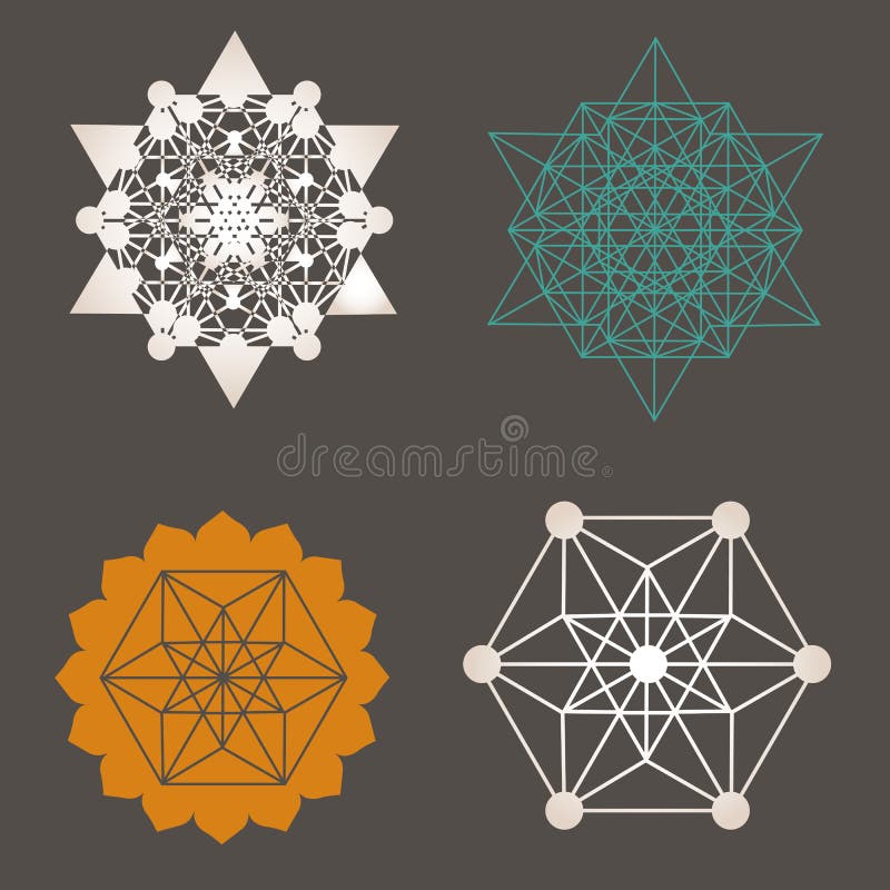 Sacred Geometry Unique Design Collection Stock Vector - Illustration of ...