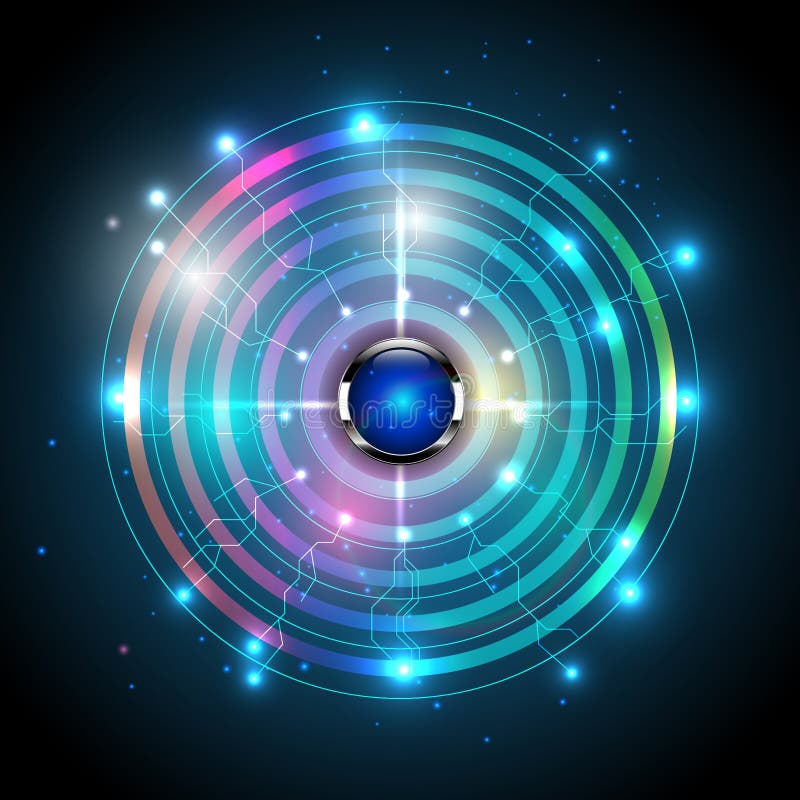 Universe Wave Signal and Buttons Abstract Background Stock Vector ...