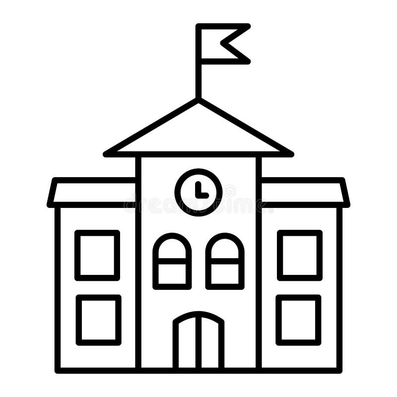 Vector University Outline Icon Design Stock Vector - Illustration of ...