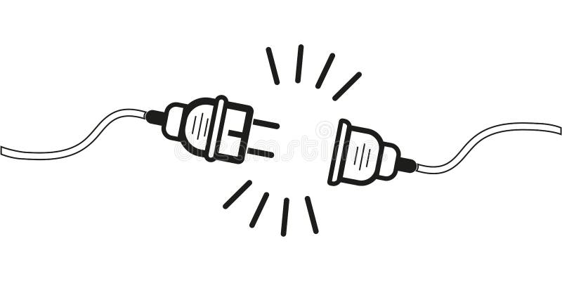 Unplugged Electrical Socket Plug Stock Vector - Illustration of cables ...