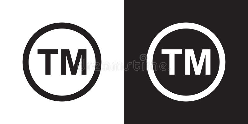 Vector Unregistered Trademark Symbol Black and White Stock Illustration ...