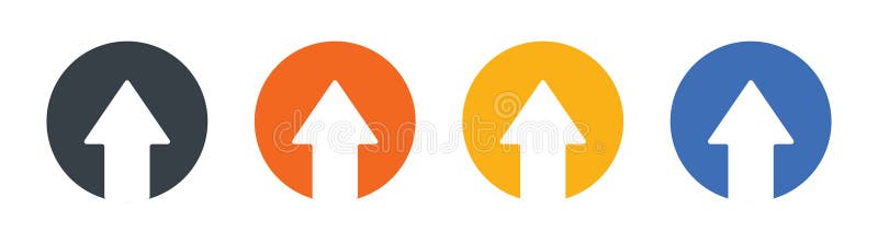 Vector Up Arrow Icon Set in Multiple Color Stock Illustration ...