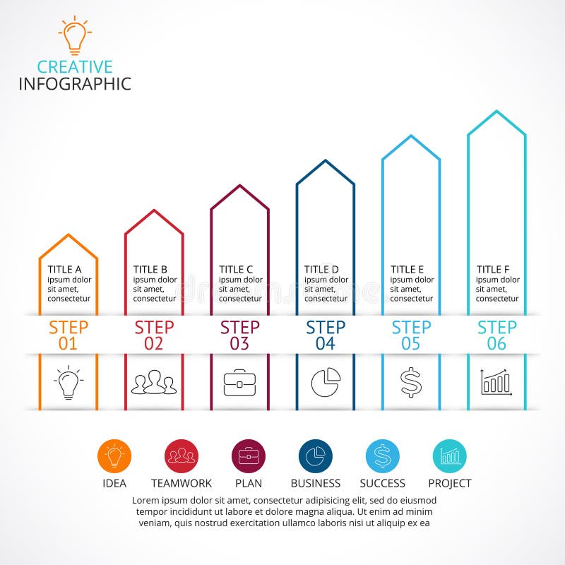 Infographic Arrows Step Up Options Stock Illustrations – 282 ...
