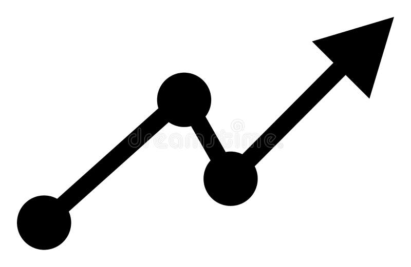 Vector Up Trend Flat Icon Symbol Stock Vector - Illustration of ...