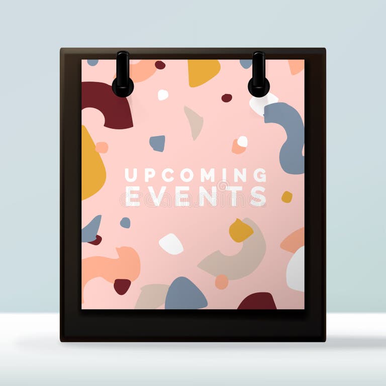 Upcoming Event Calendar or Leaflet Stand Stock Vector - Illustration of ...