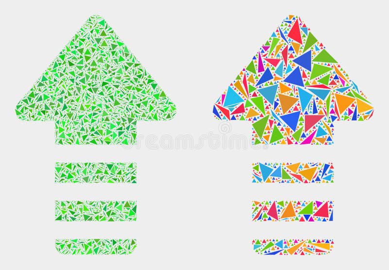 Vector Update Arrow Mosaic Icon of Triangles Stock Vector ...