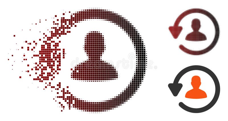 Dispersed Pixel Halftone Update User Icon Stock Illustrations – 12 ...