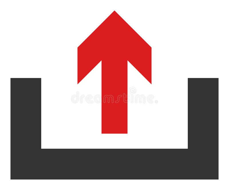 Vector Upload Box Flat Icon Symbol Stock Vector - Illustration of arrow ...