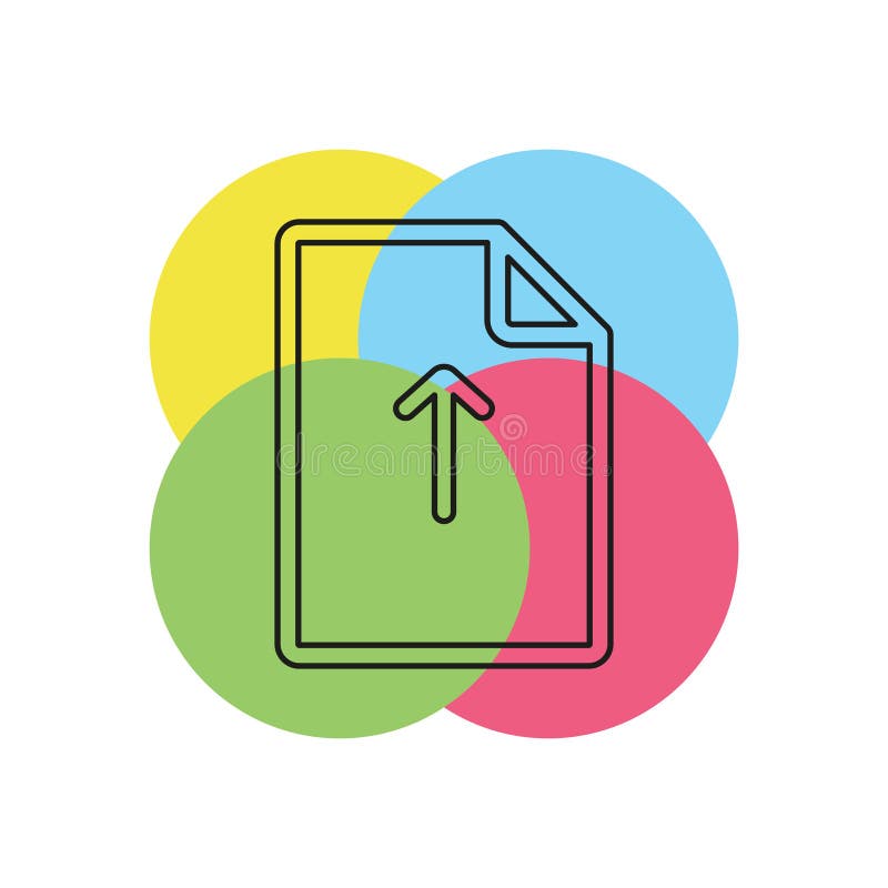 Vector Upload File Icon - File Document Symbol Stock Illustration ...