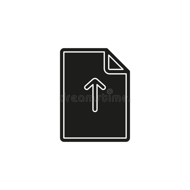 Vector Upload File Icon - File Document Symbol - Document Arrow ...