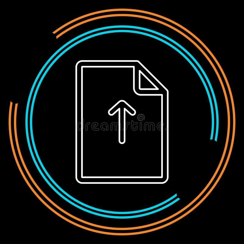 Vector Upload File Icon - File Document Symbol Stock Vector ...