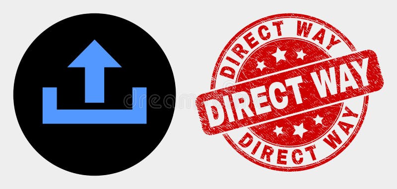 Vector Upload Icon and Distress Direct Way Watermark Stock Vector ... Vector Upload Icon and Distress Direct Way Watermark Stock Vector ...