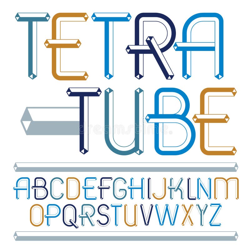 Vector Upper Case Modern Alphabet Letters Set. Artistic Font ...