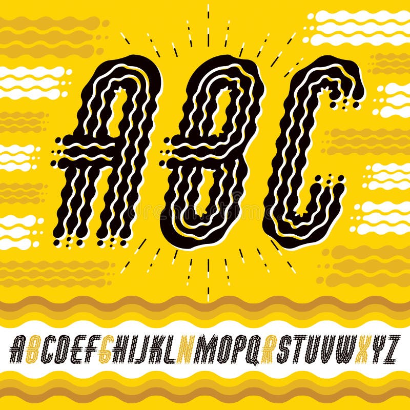 Vector Upper Case Modern Pop Alphabet Letters, Abc Set. Rounded Stock ...