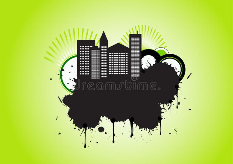 Vector urban grunge design stock vector. Illustration of building - 2592742