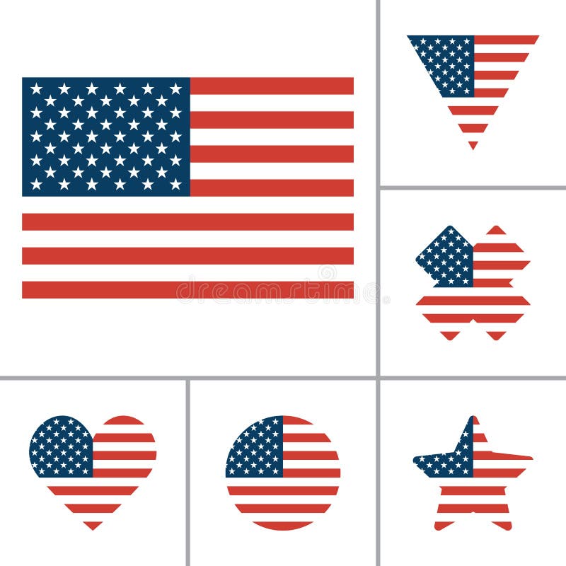 Vector US Flag icon stock vector. Illustration of country - 125428138