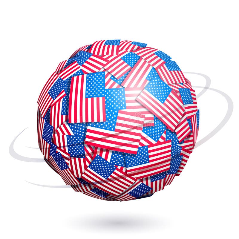 Us Flag Sphere Stock Illustrations – 167 Us Flag Sphere Stock ...