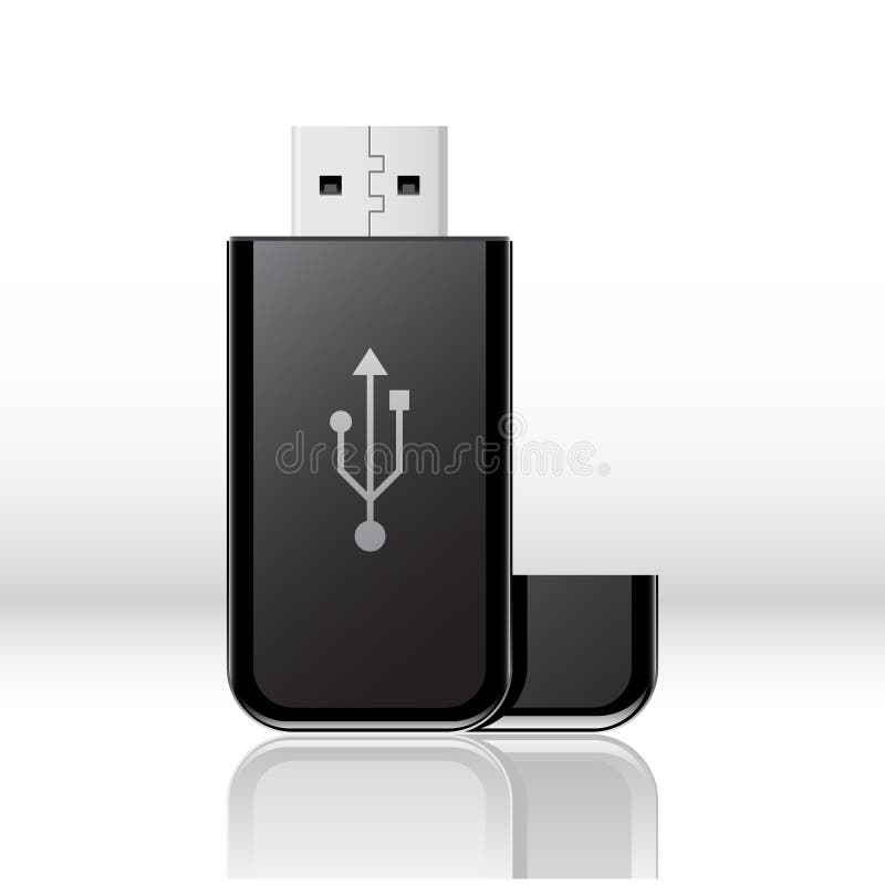 Vector USB flash drive stock vector. Illustration of digital - 13200287