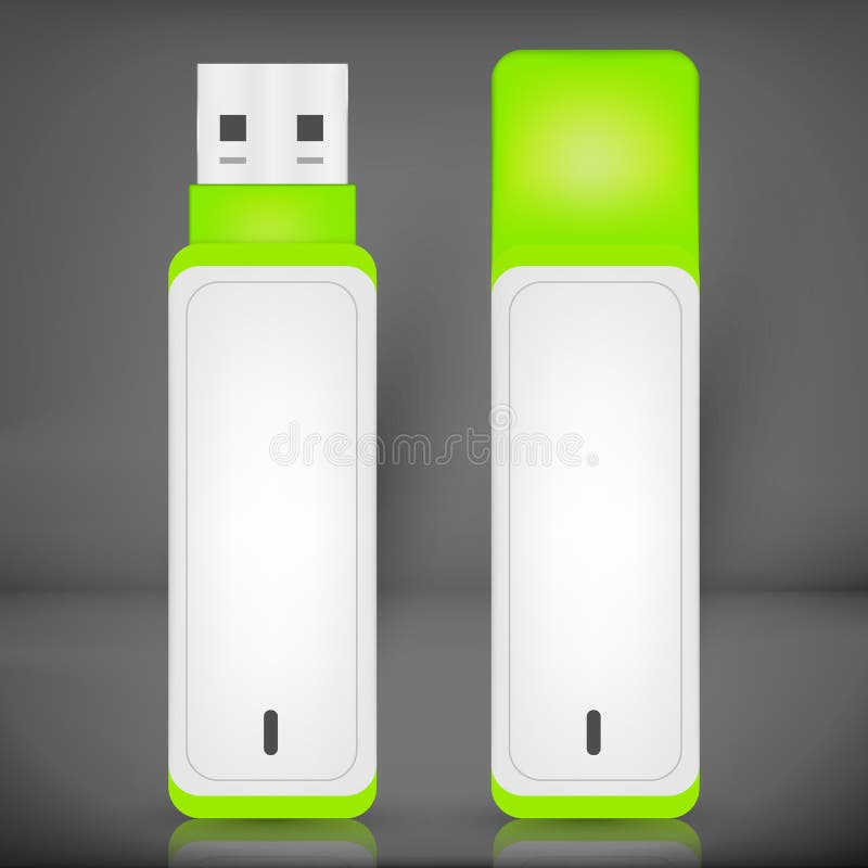 Vector USB Flash Drive Isolated Stock Vector - Illustration of hardware ...