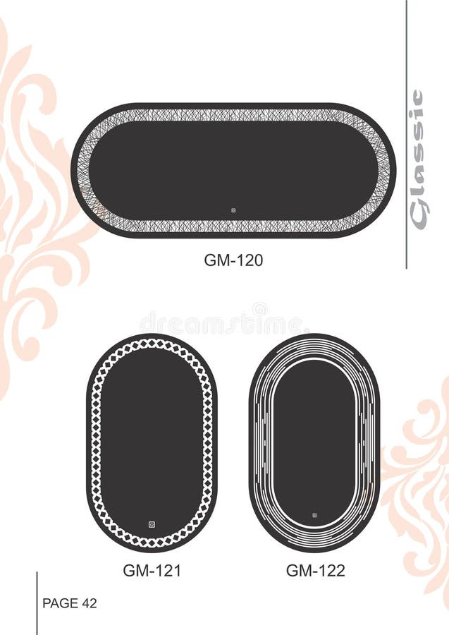 Led Mirror with Touch Sensor Design Stencil Cdr X6 Stock Vector ...