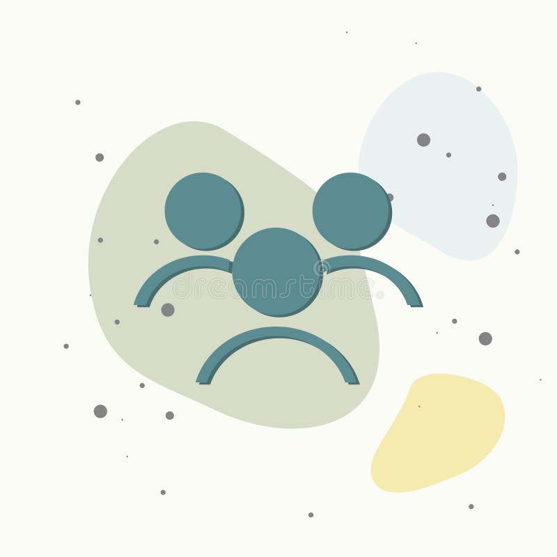 Vector User Chat Icon. People Interaction Symbol on Multicolored ...