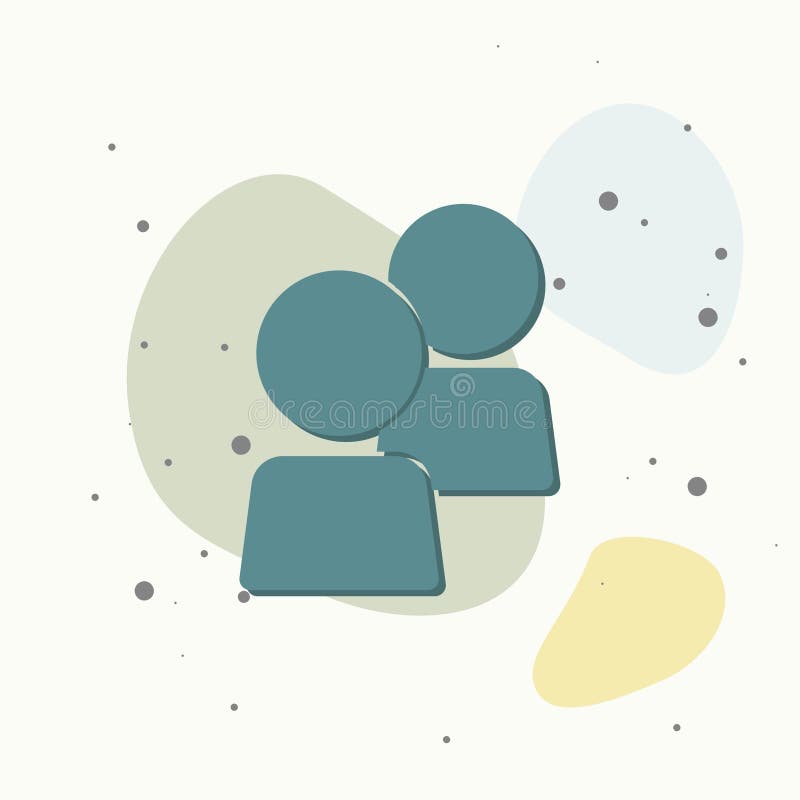 Vector User Chat Icon. People Interaction Symbol on Multicolored ...