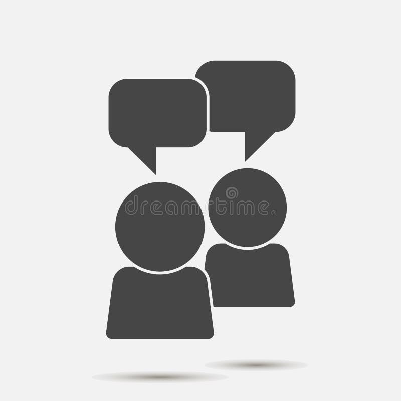 Vector User Chat Icon. Symbol of Interaction of People with a Cl Stock ...