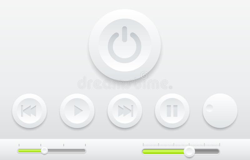 Vector User Interface Buttons Stock Vector - Illustration of adjustment ...