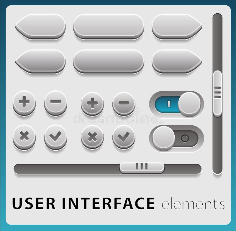 Vector User Interface Set Including Different Switches Stock Vector ... Vector User Interface Set Including Different Switches Stock Vector ...