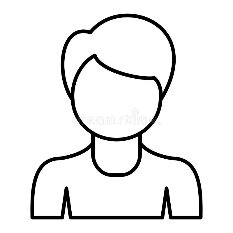 Vector User Outline Icon Design Stock Vector - Illustration of user ...