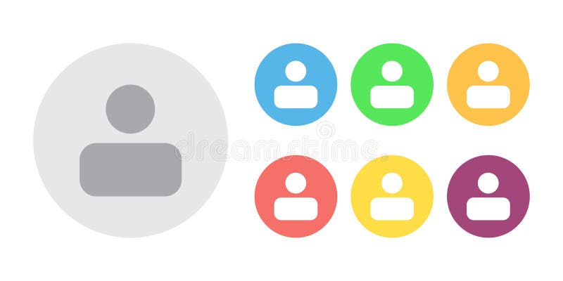 Vector User Profile Icon in Multiple Color Stock Vector - Illustration ...
