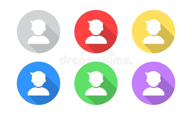 Vector User Profile Icon Set Stock Vector - Illustration of outline ...