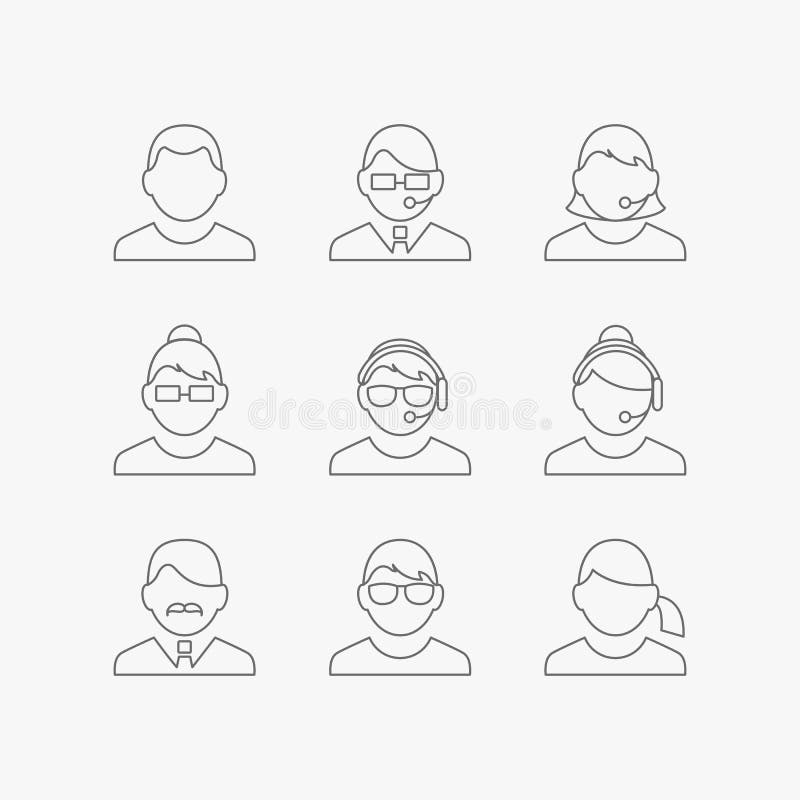 Vector User Profile Icon Set, User Icons, Person Icons Stock Vector ...