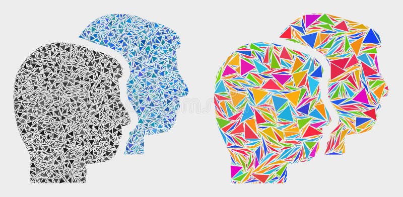 Vector User Profiles Mosaic Icon of Triangle Elements Stock Vector ...