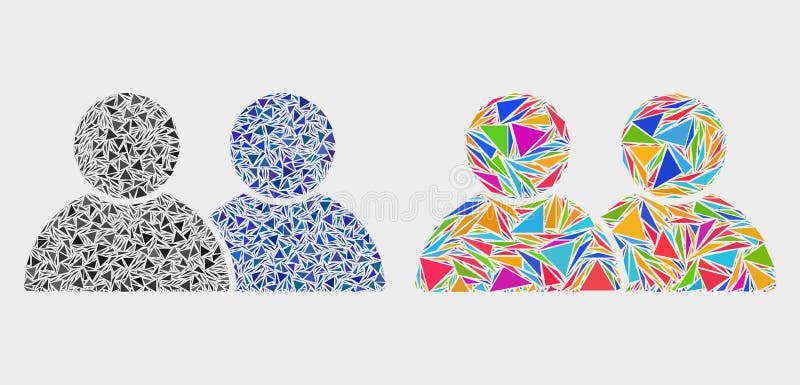 Vector Users Mosaic Icon of Triangle Items Stock Vector - Illustration ...