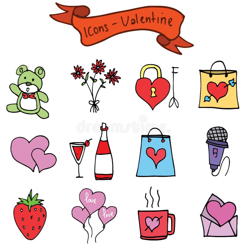 Vector of Valentine Element Collection Stock Stock Vector ...