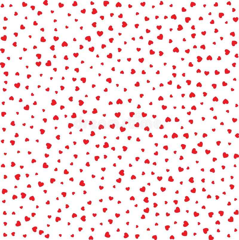 Vector Valentines Day Card Seamless Pattern Red Small Hearts Background ...