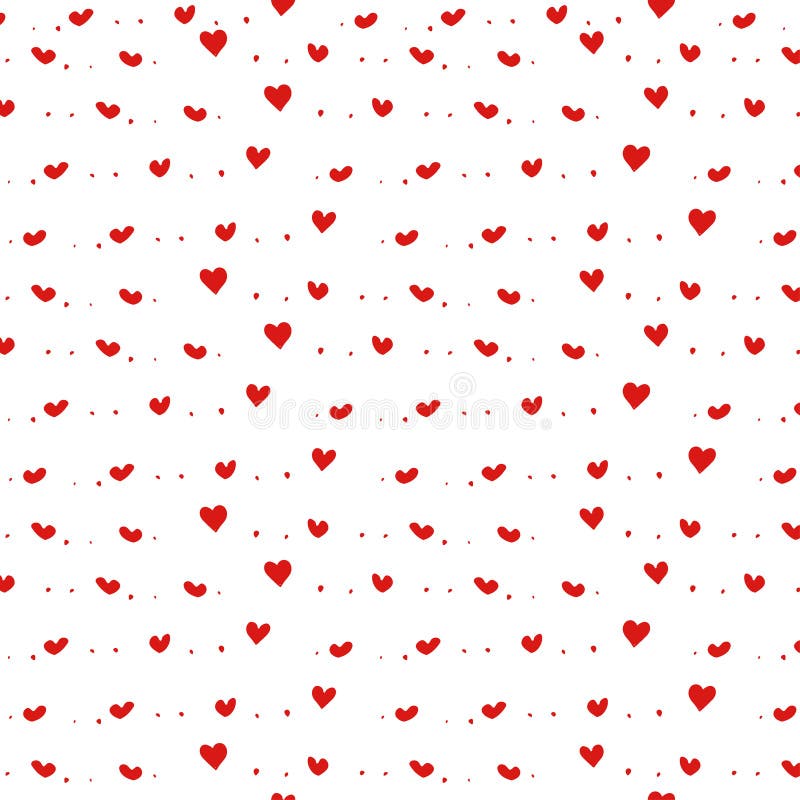 Small Decorative Red Hearts Pattern Background Stock Illustrations ...