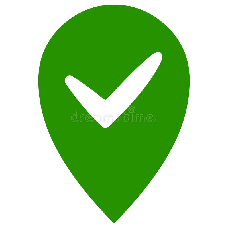 Vector Valid Place Flat Icon Symbol Stock Vector - Illustration of ...
