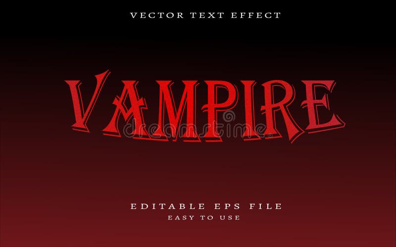 Vector vampire text effect stock illustration. Illustration of effect ...