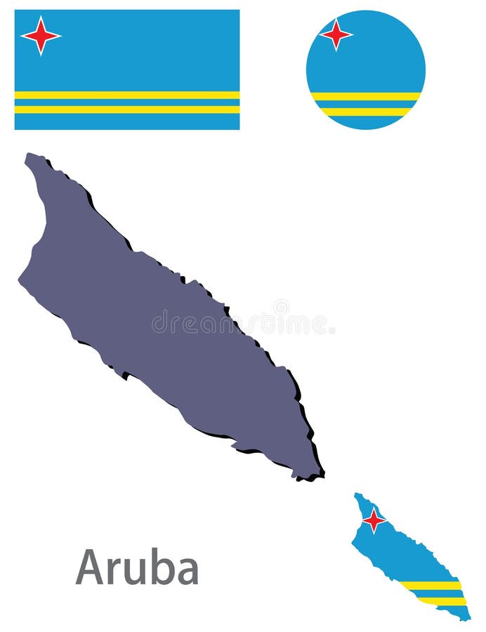 Vector van Aruba-silhouet vector illustratie. Illustration of textuur ...