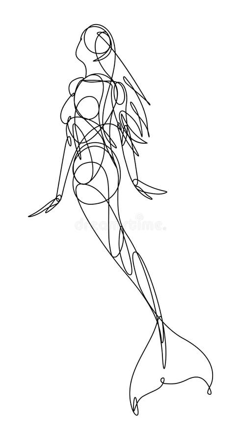 Vector Van De Meermin De Ononderbroken Lijn Vector Illustratie ...