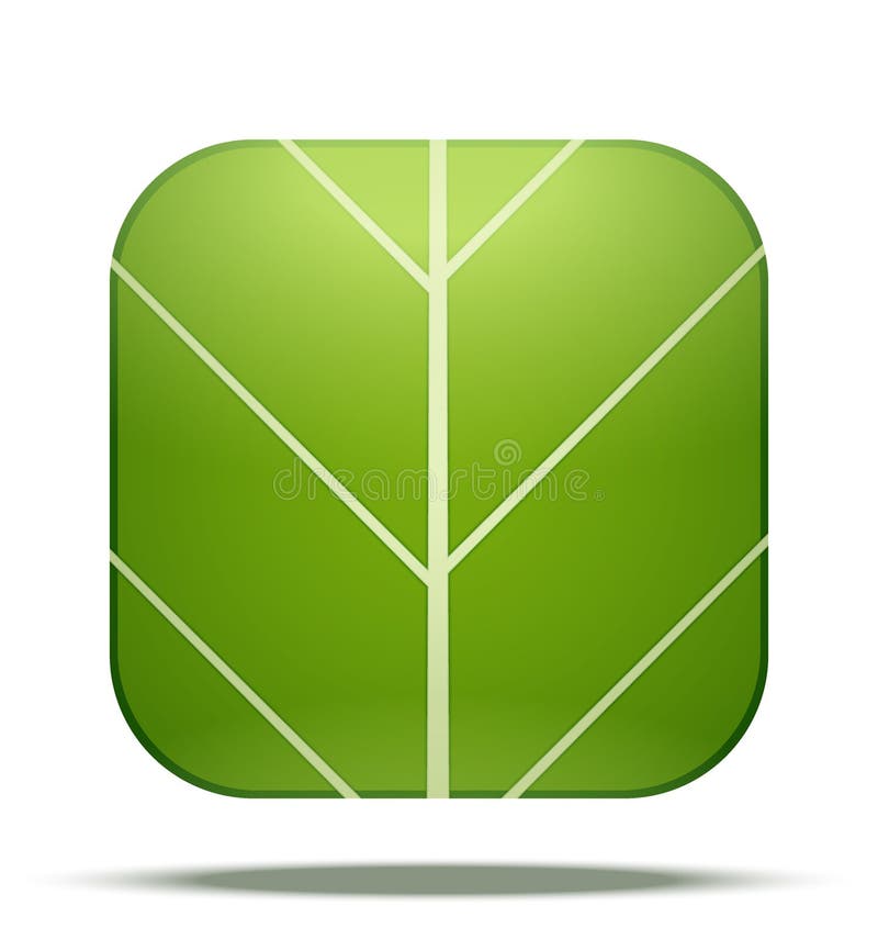 Vector Van Het Blad De Vierkante Pictogram Vector Illustratie ...