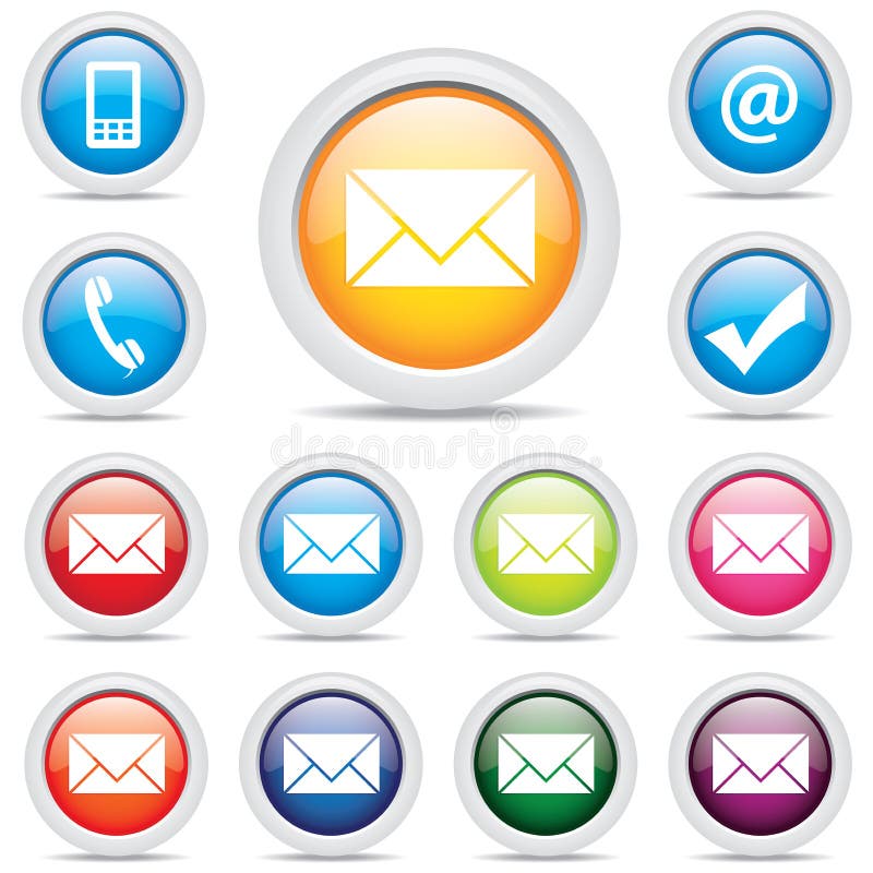 Vector Van Het De Post De Vastgestelde Symbool Van Het Pictogrampak ...